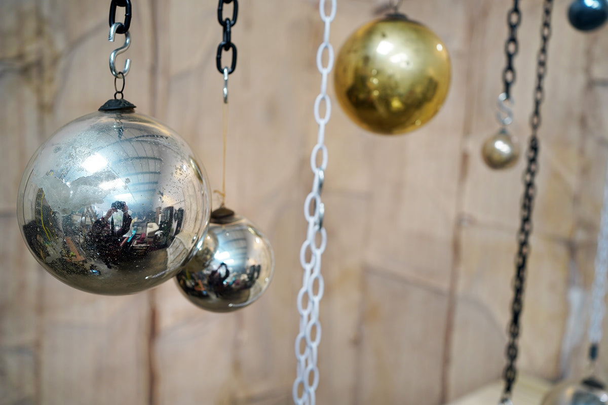 A Mixed Group of Eleven Victorian Mercury Glass Witches Balls c.1890-1 ...