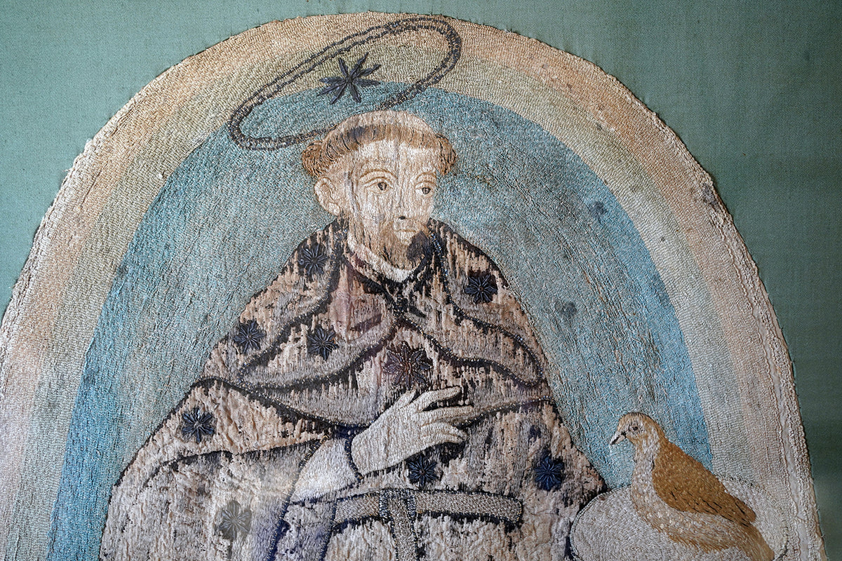 An Early 18thC Oval Embroidery of Saint Francis of Assisi c.1730 – Doe ...