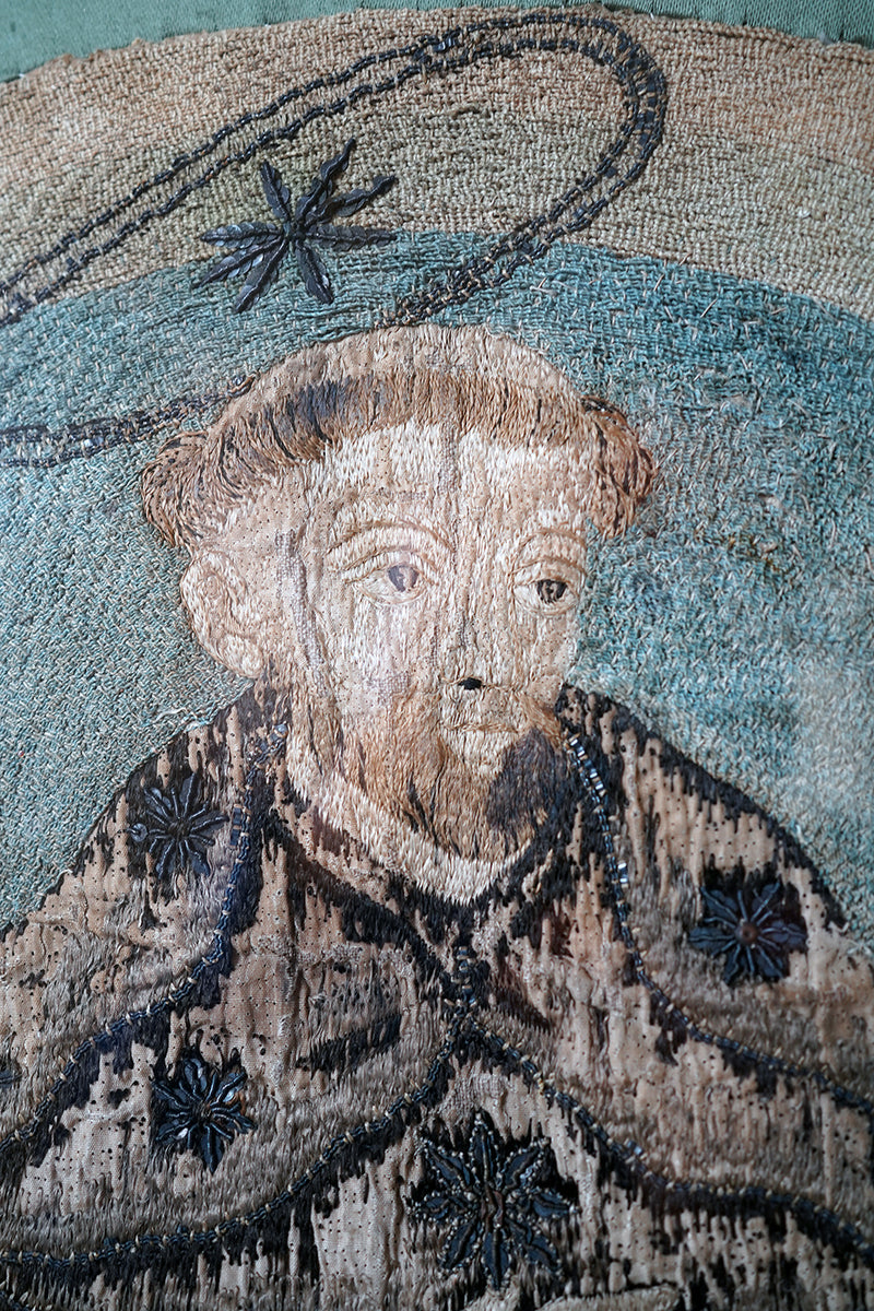 An Early 18thC Oval Embroidery of Saint Francis of Assisi c.1730 – Doe ...
