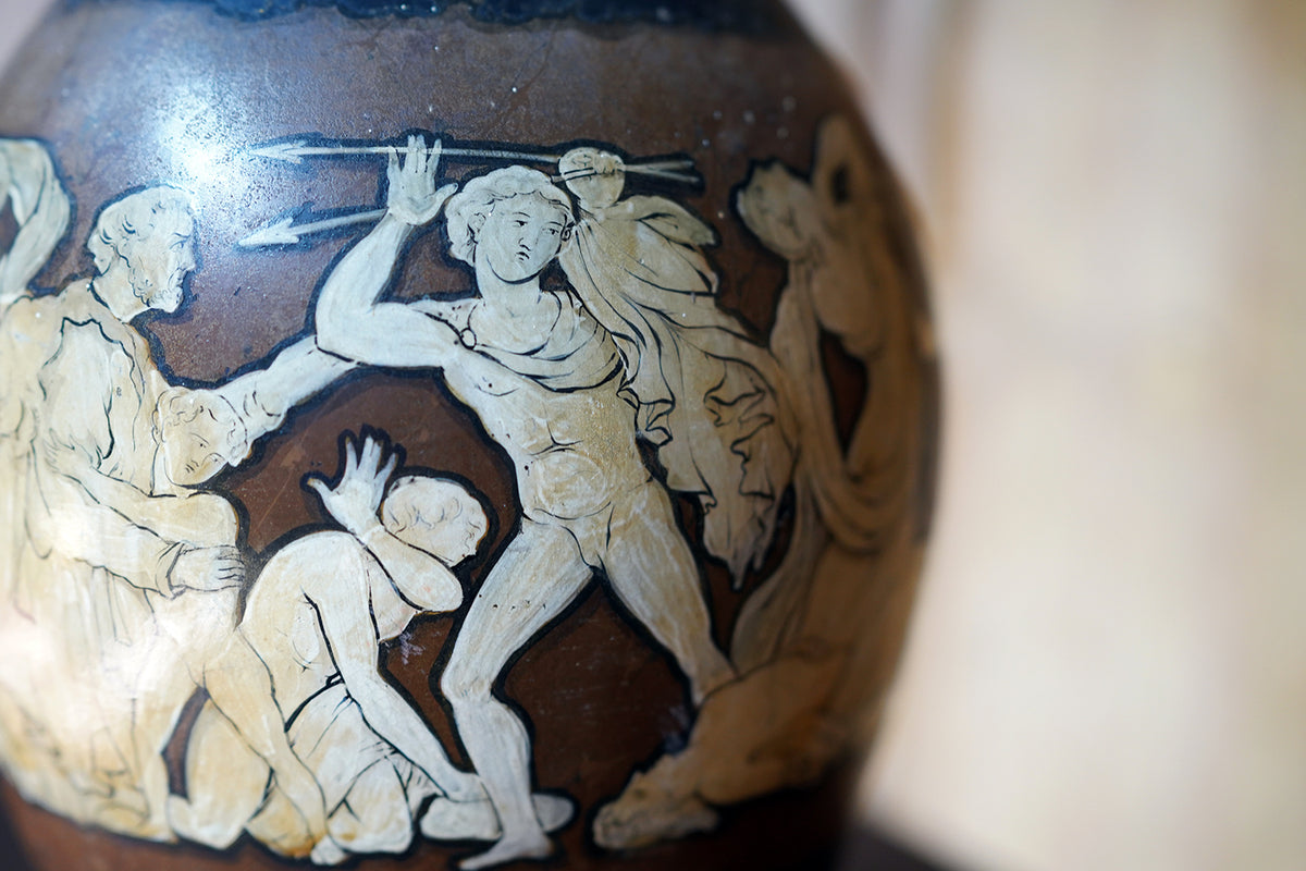 An Early Victorian Papier-mâché Vase by Jennens & Bettridge, London c ...