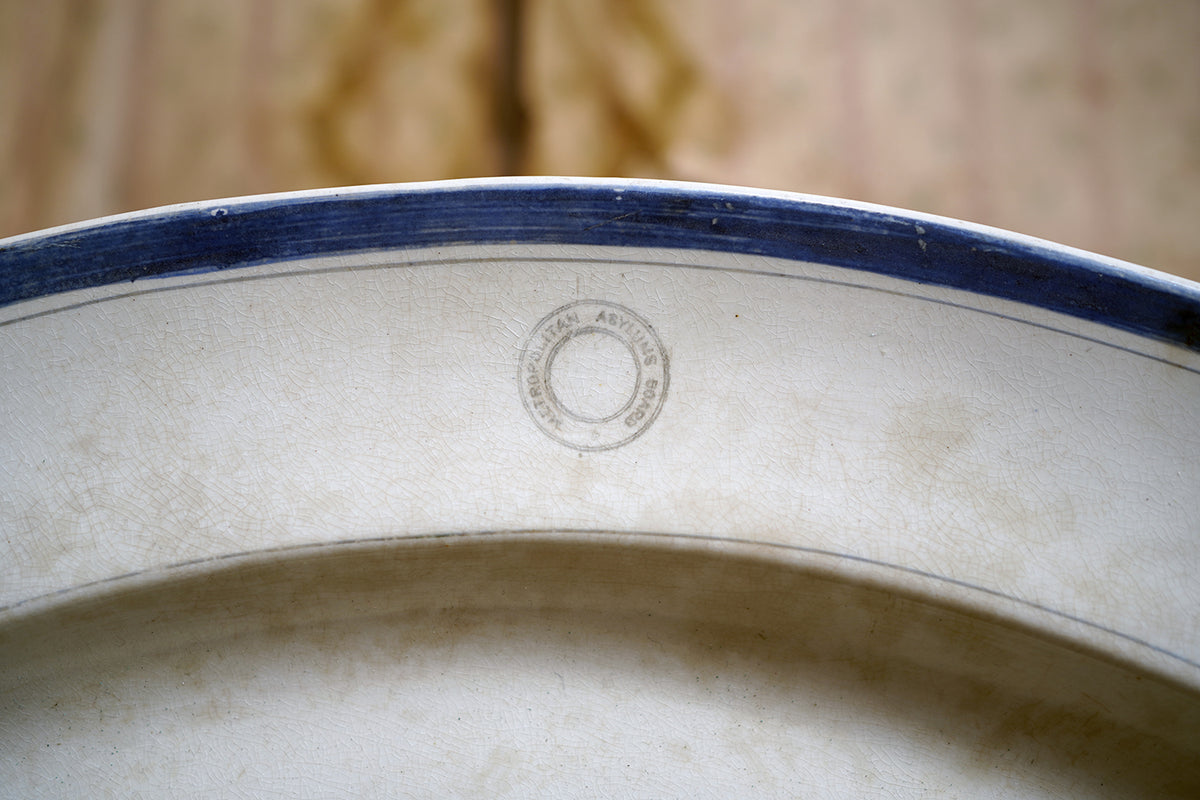 A Rare & Large Victorian Meat Platter; The Metropolitan Asylum Board ...