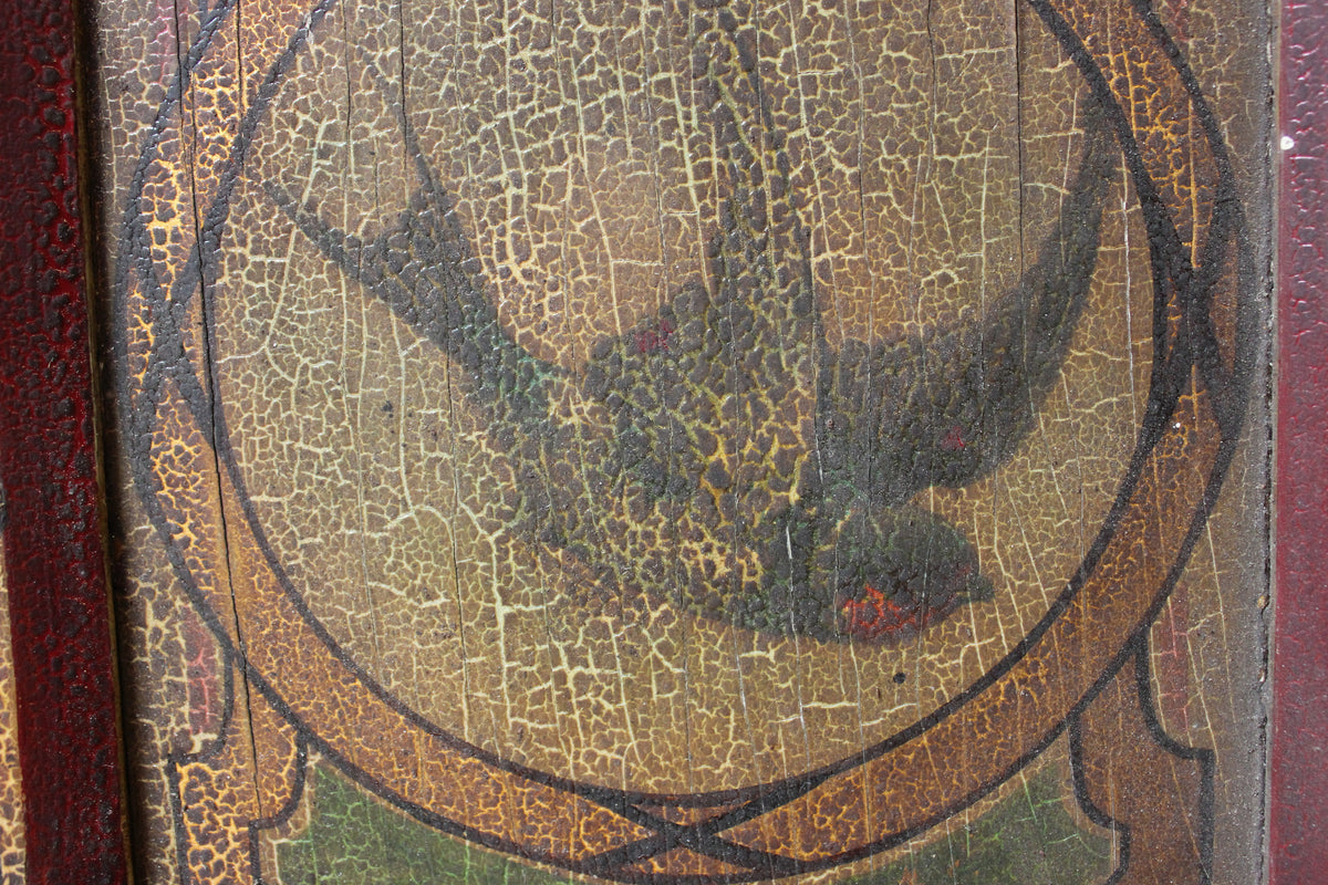 A Fantastic Pair of Hand Painted Fairground Centre Dropper Panels Attr ...