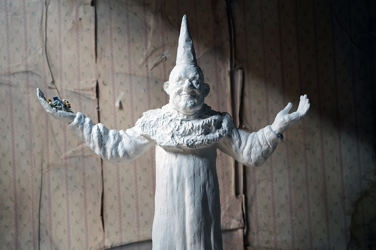 Beth Carter; Clown; White Resin; Edition 4/15 – Doe & Hope