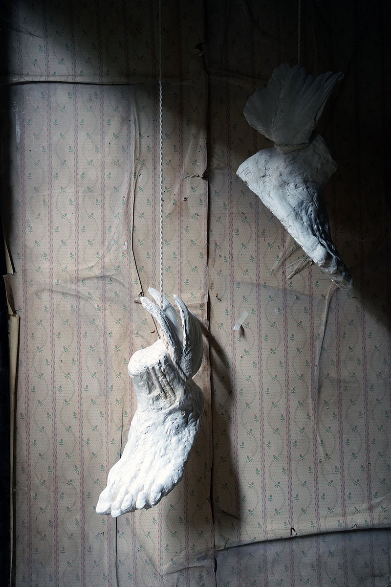 Beth Carter; Winged Feet; White Plaster; Not Editioned – Doe & Hope