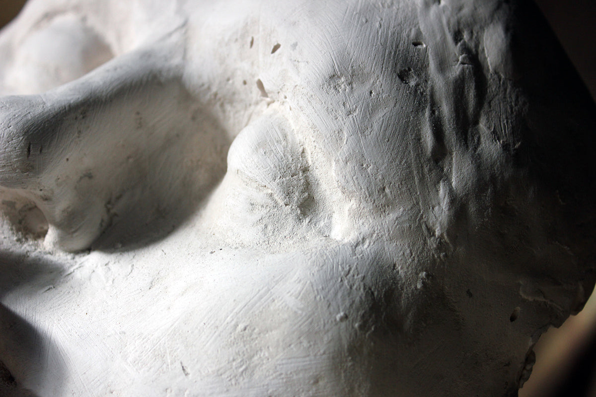 Beth Carter; 'Young Clown Mask with Bow & Collar'; Jesmonite & Plaster ...