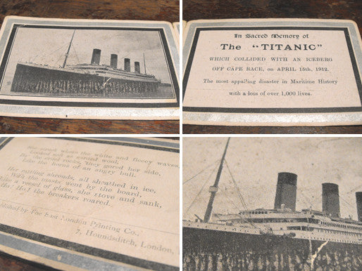 A Touching RMS Titanic Memorial Card: In Sacred Memory of "The Titanic ...