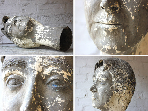 A Unique c.1940 Stone Sculpture Bust of an Androgynous Male – Doe & Hope