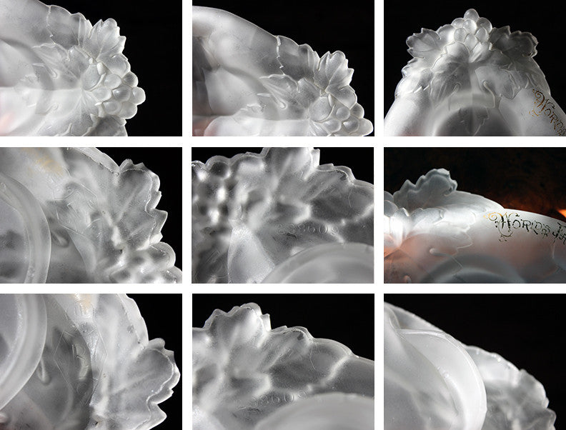 A Rare Acid-Etched & Frosted Glass Double Hands Dish from The World’s ...