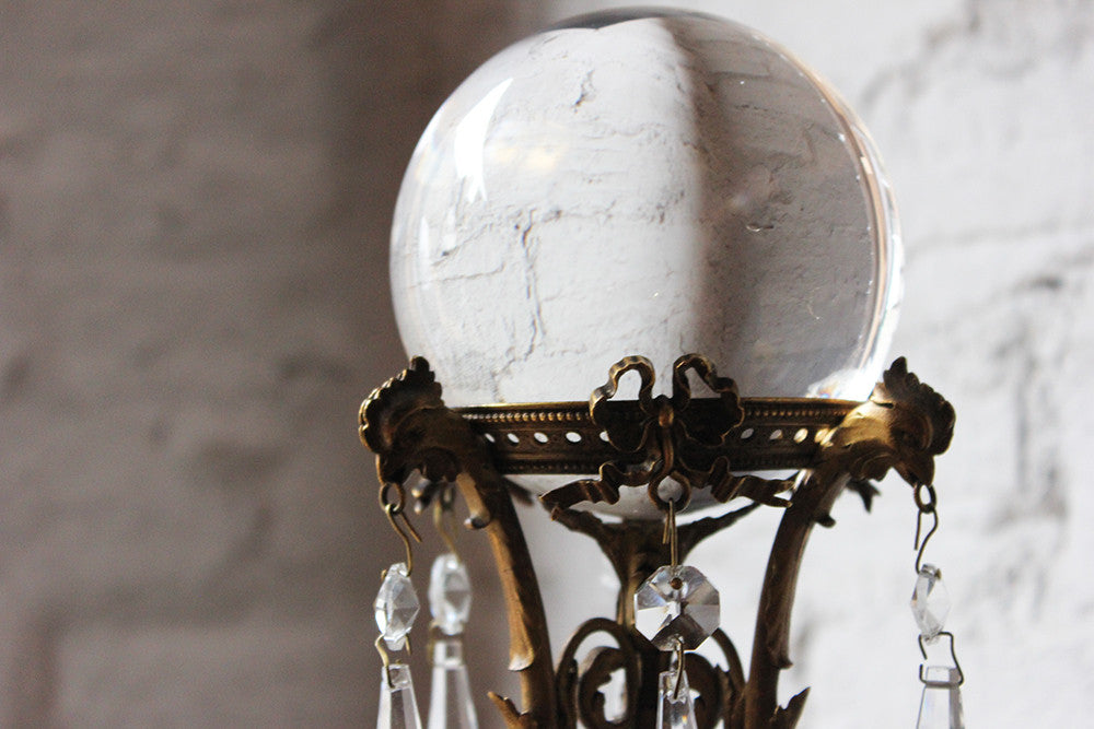 A Very Fine & Rare French Rock Crystal Ball On a Fine Ormolu Stand c.1 ...