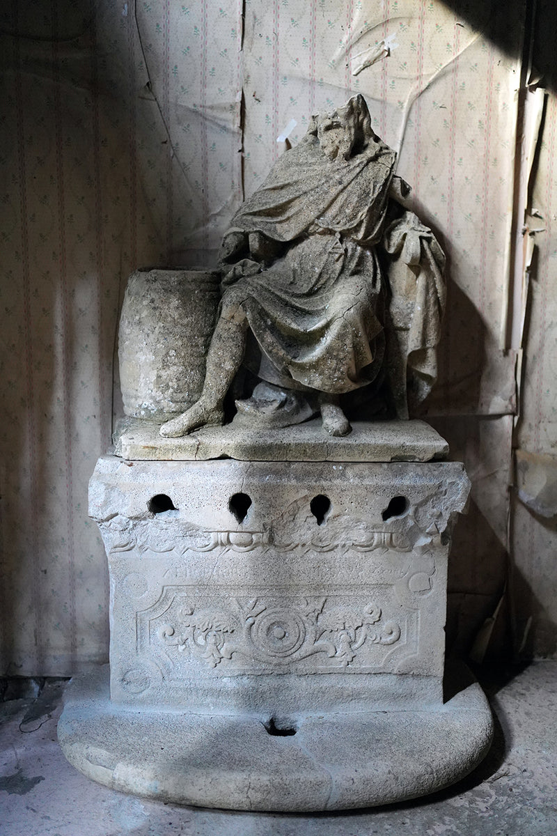 A Fragmentary Sandstone Sculpture of a Bearded Headless Saint c.1870 ...