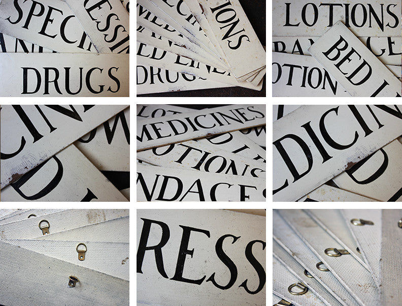 A Decorative Group of Eight c.1930s Painted Hospital Ward Signs – Doe ...