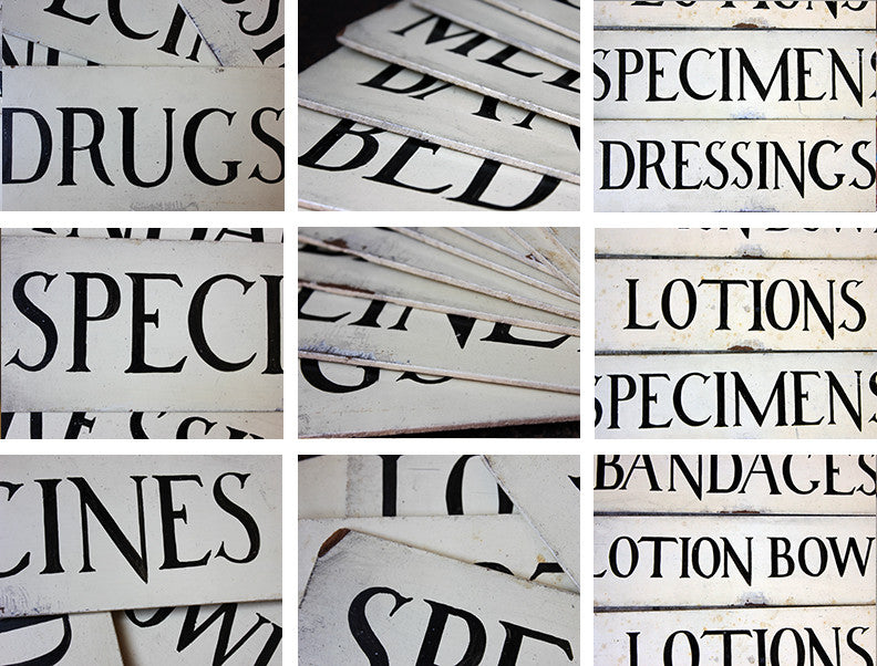 A Decorative Group of Eight c.1930s Painted Hospital Ward Signs – Doe ...