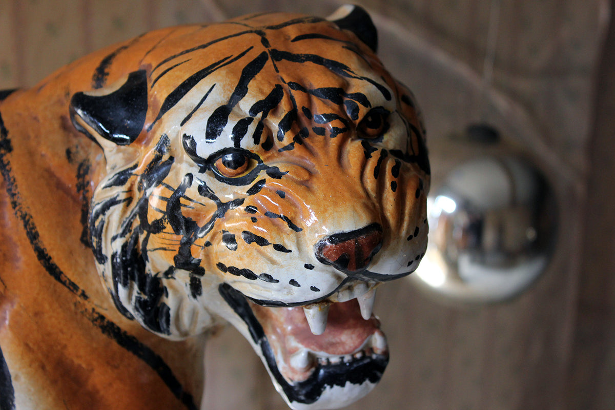 A Large Mid-Century Italian Earthenware Model of a Tiger c.1960-70 ...