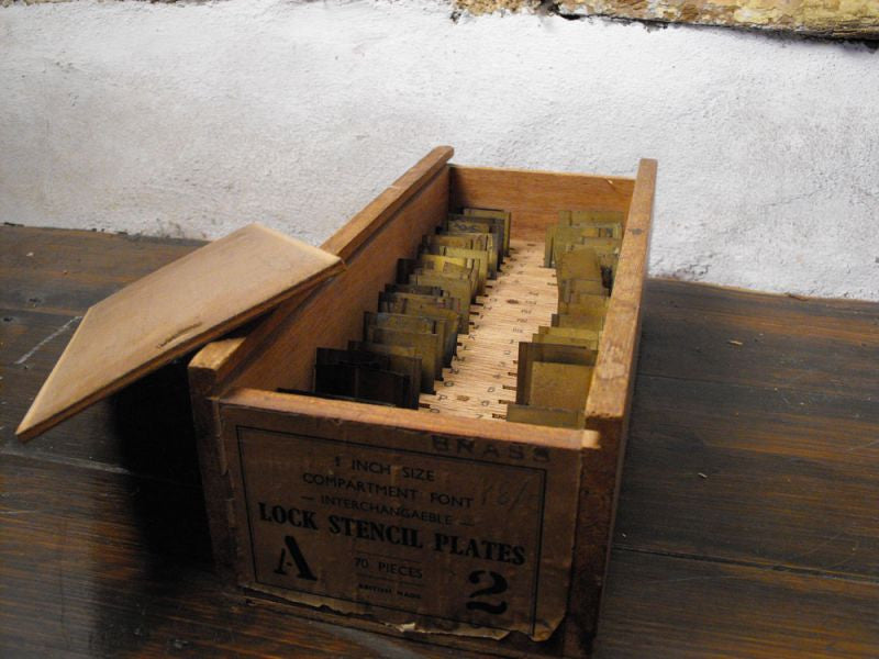 A Handy Boxed Set of ¾ Inch Sized Victorian Brass Stencil Plates – Doe ...