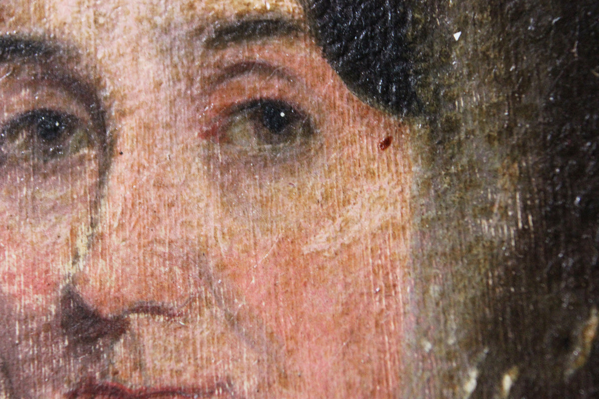 A Good Mid-19thC Oil on Canvas Portrait of a Lady – Doe & Hope