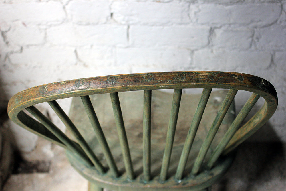A Good Painted George III West-Country Stick-Back Childs Chair c.1800 ...