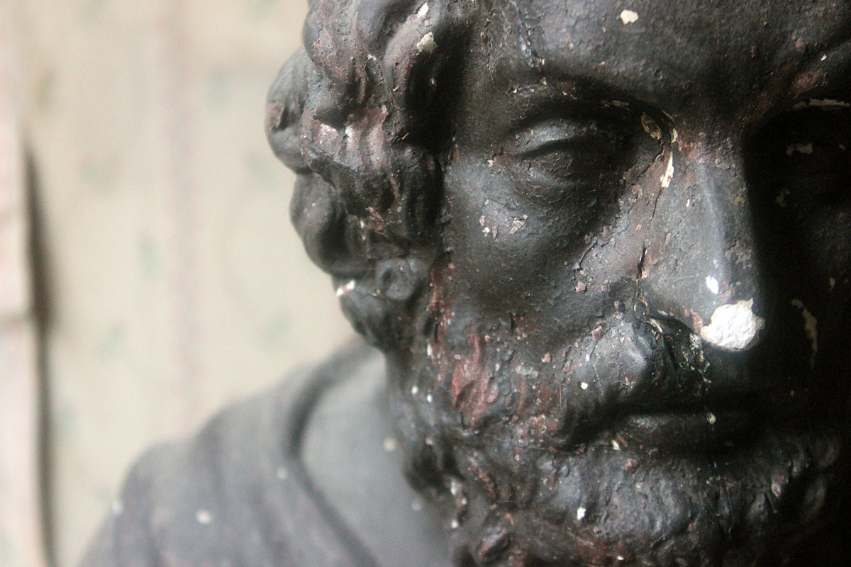 A Decorative Black Painted Plaster Portrait Bust of Homer c.1900 – Doe ...