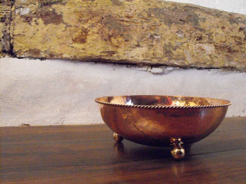 A Dryad Arts & Crafts Hammered Copper Bowl Designed by William H Pick ...