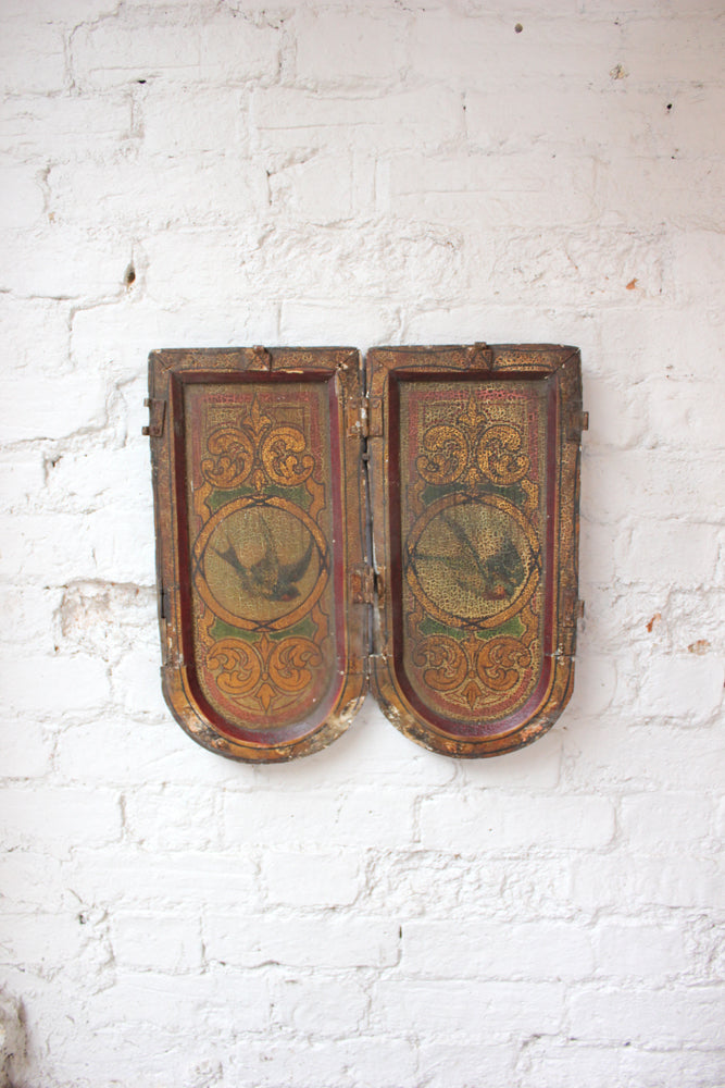 A Fantastic Pair of Hand Painted Fairground Centre Dropper Panels Attr ...